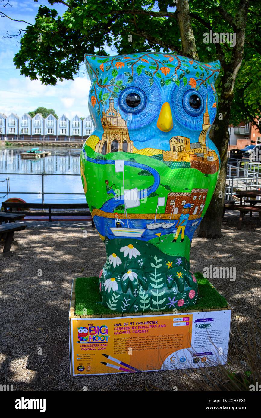 The Big Hoot Owl Sculpture Trail Chichester England a Wild in Art Event ...