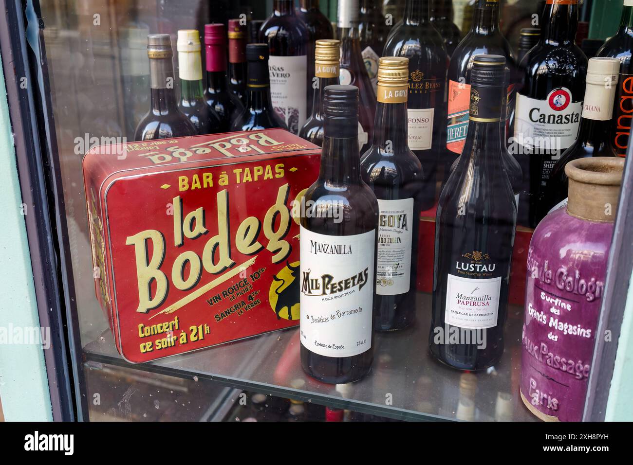 Seville, Spain. February 5, 2024 - Spanish wines on display in the ...