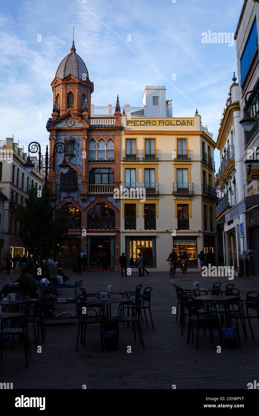 Seville, Spain. February 4, 2024 The historic Pedro Roldan building ...