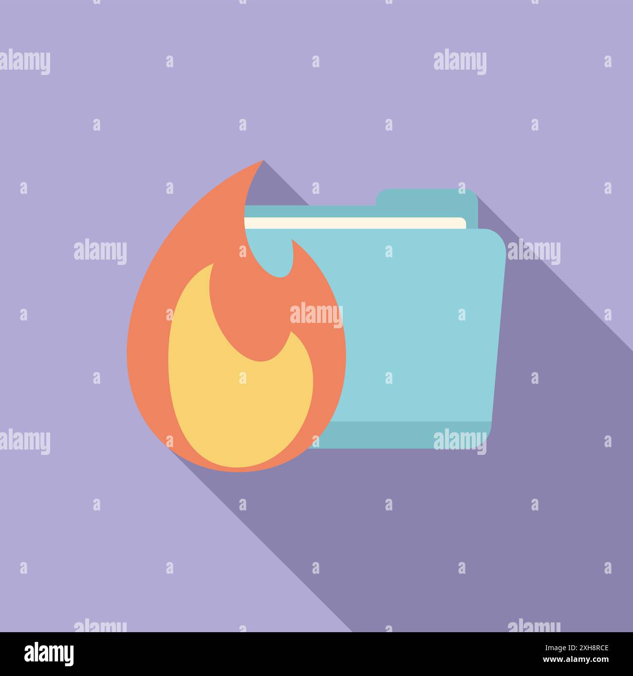 Burning confidential data Stock Vector Images - Alamy