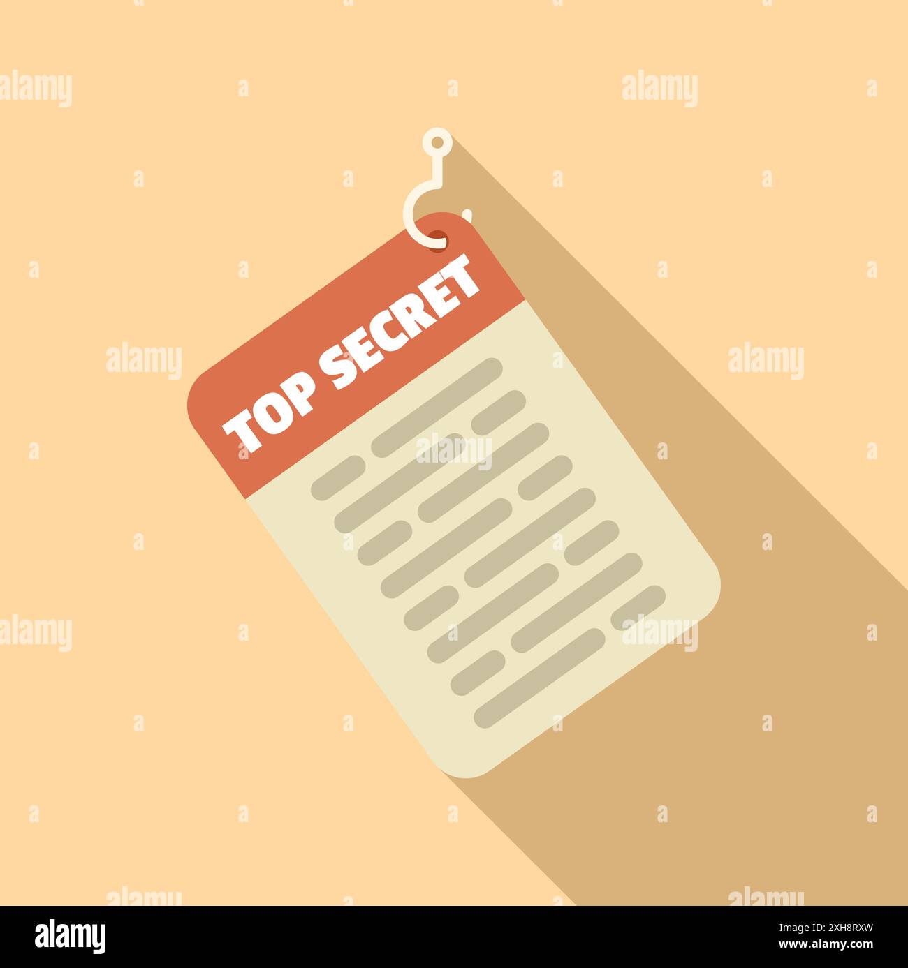 Top secret document hanging from a fish hook representing a phishing ...