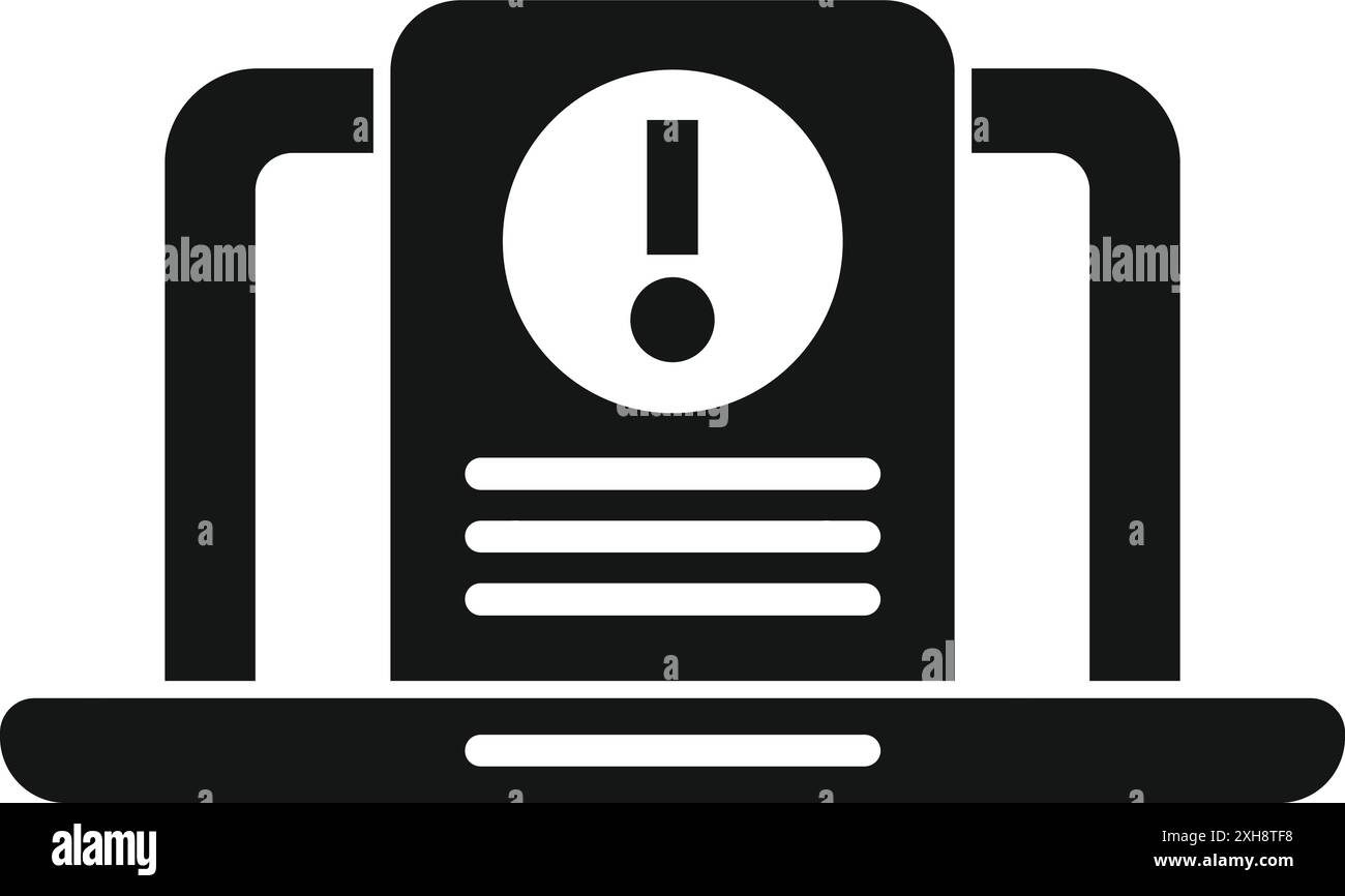 System Report Is Generating A Critical Error Message With Exclamation Mark Icon Stock Vector