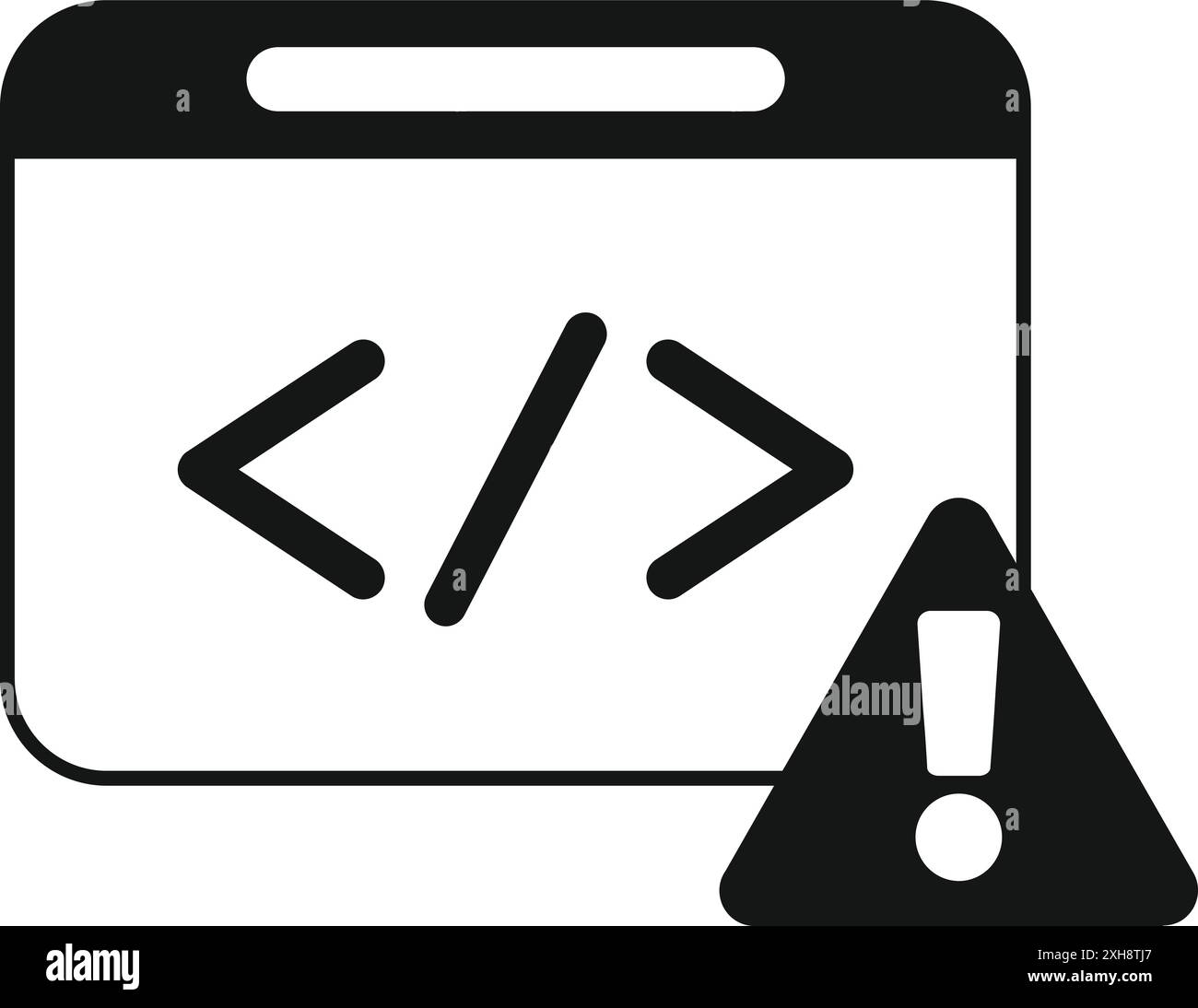 Glitch sign icon on black Black and White Stock Photos & Images - Alamy
