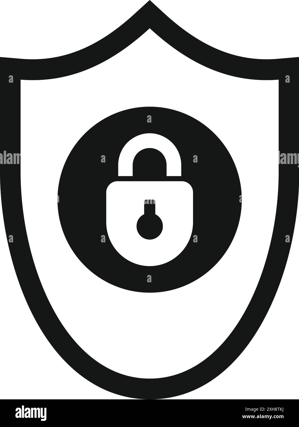 Minimalist icon depicting the concept of safety and protection through ...