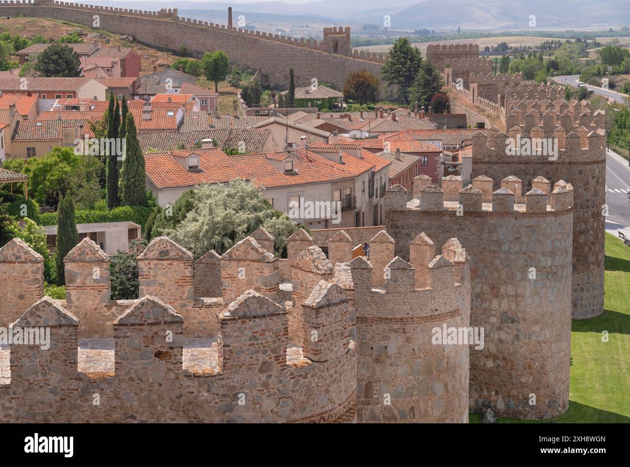 Spain, Castile and Leon, Avila, City walls that were built from 1090 ...
