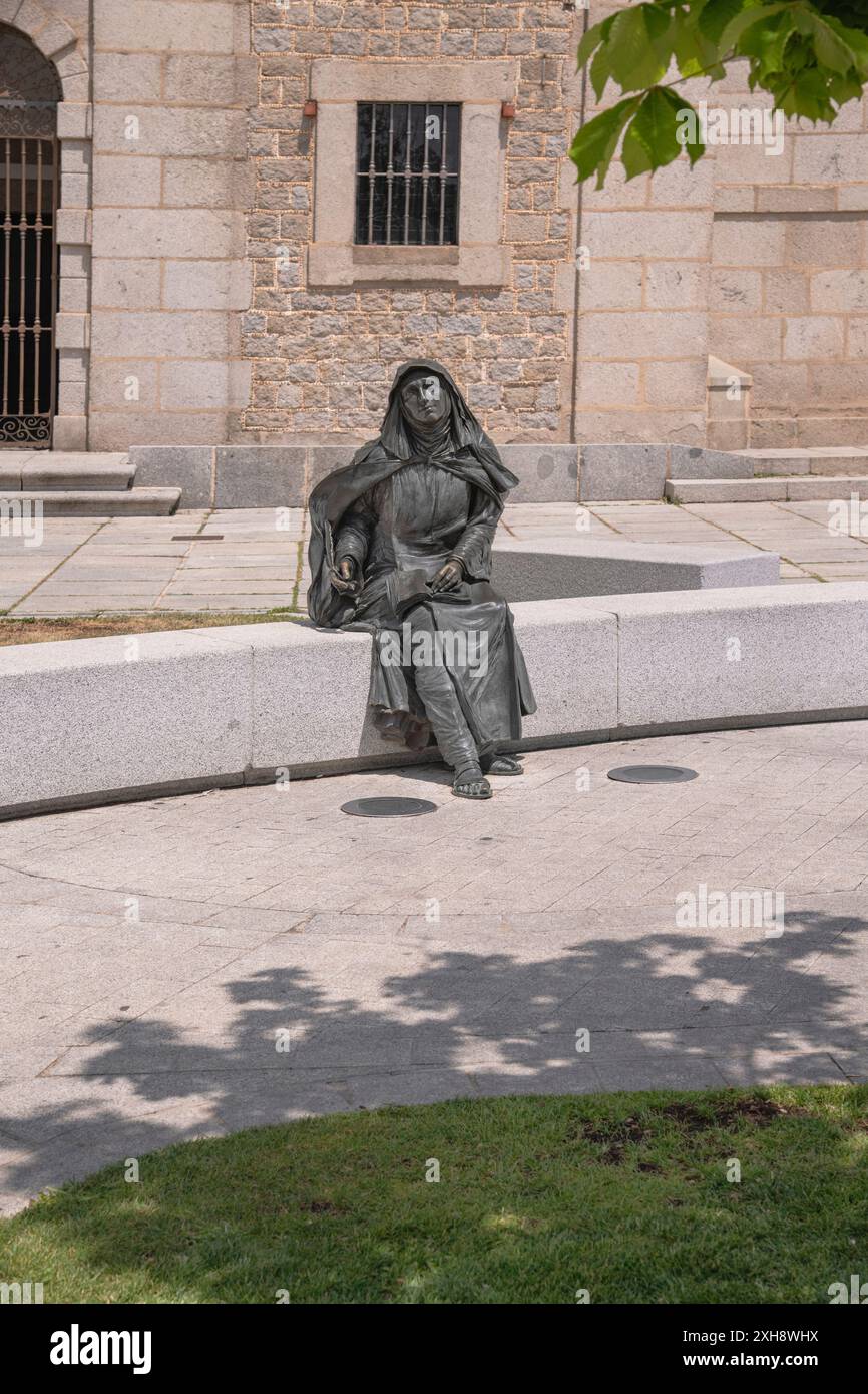 Spain Castile And Leon Avila Basilica De Santa Teresa Statue Of The