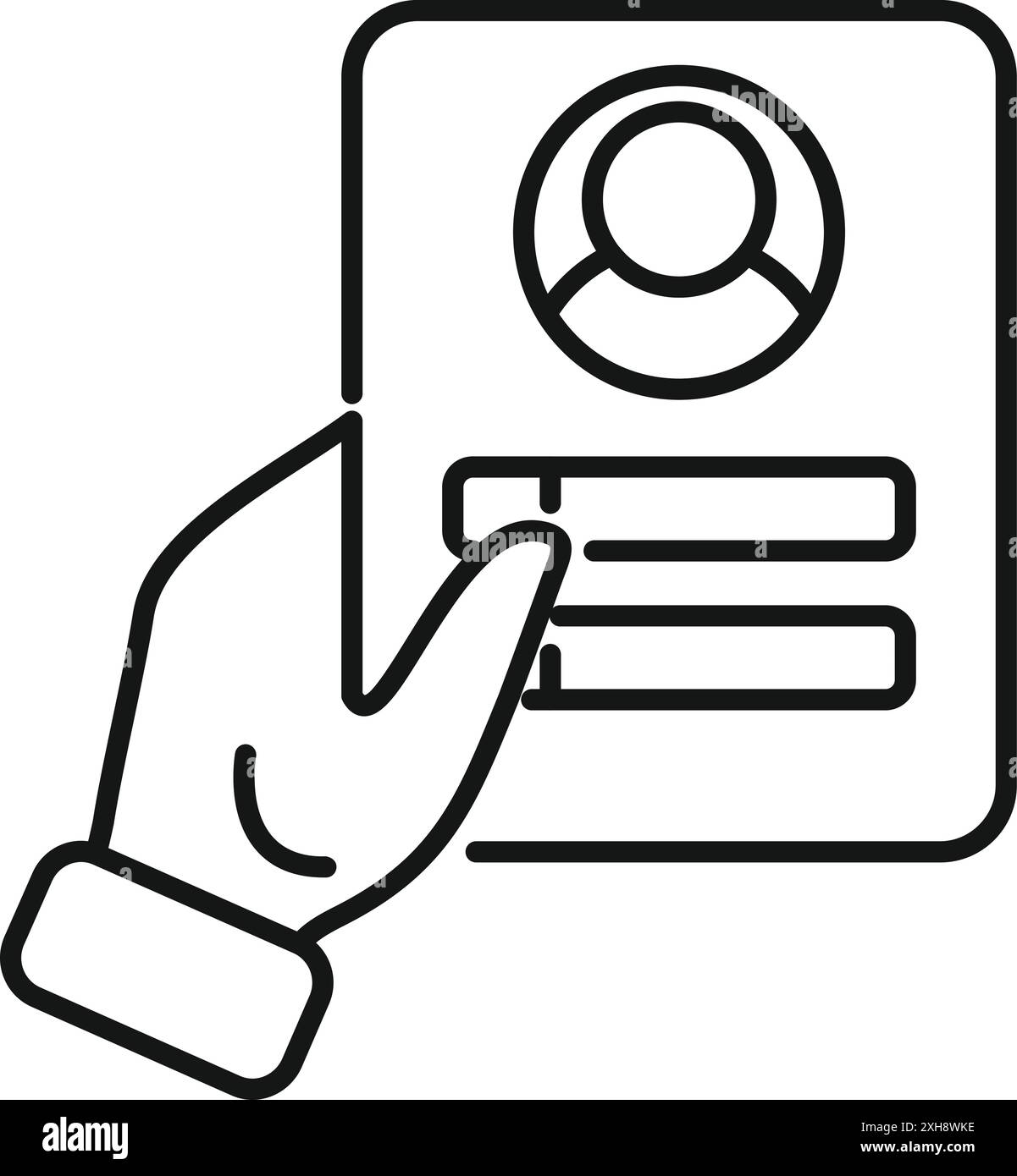 Human resources manager is selecting a candidate profile for a job ...