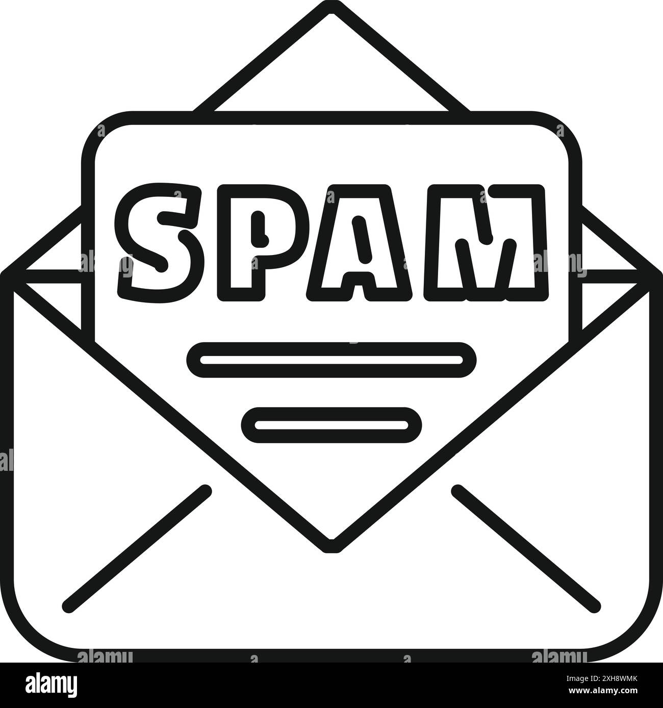 Warning a message email Cut Out Stock Images & Pictures - Alamy