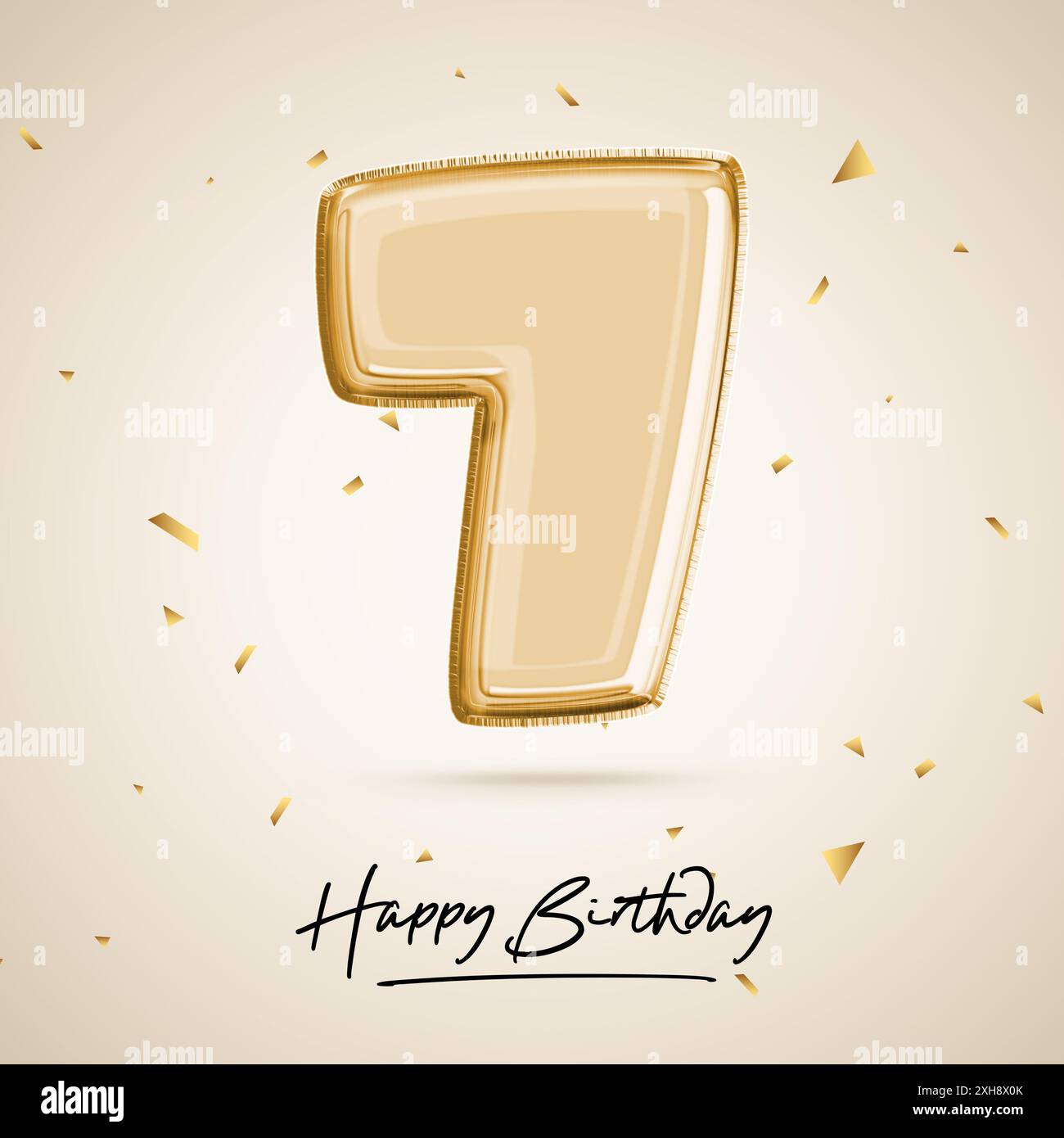 Celebrating a seven years anniversary. Birthday number 7 black balloon ...