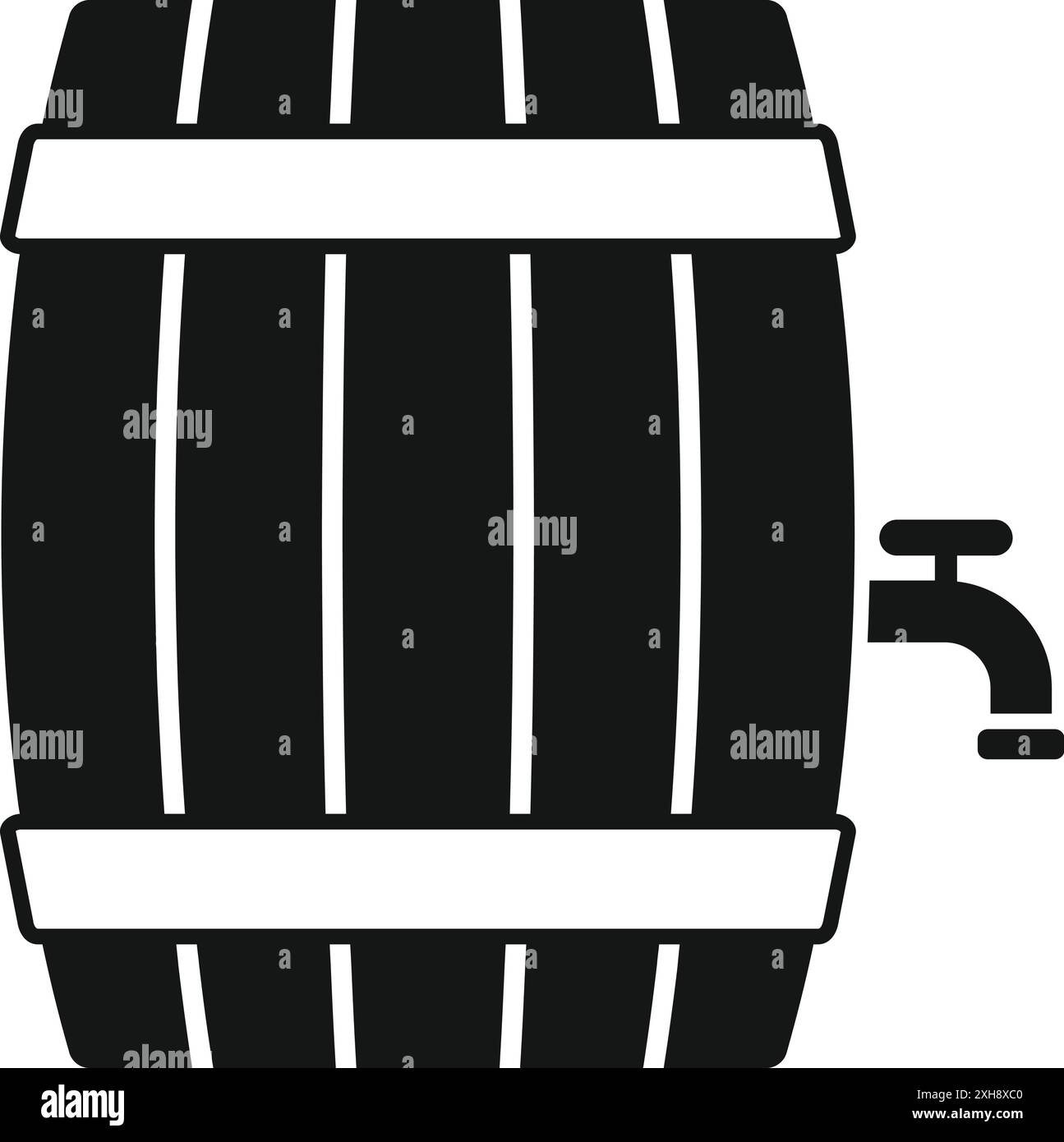 Simple, classic wooden barrel is ideal for storing and serving ...