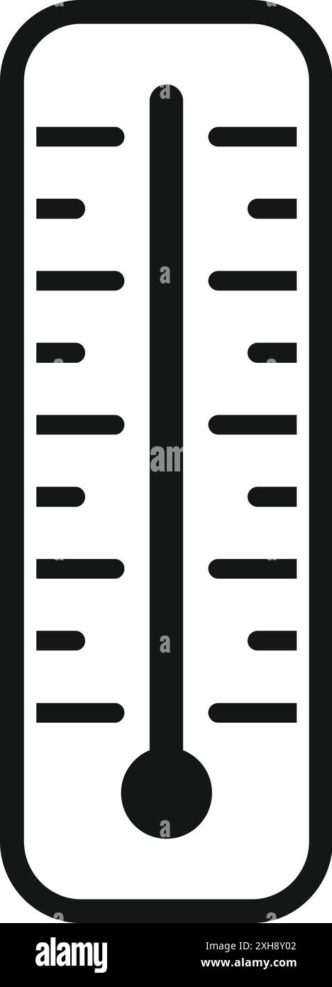 Simple black and white thermometer icon, indicating rising temperature Stock Vector Image & Art ...