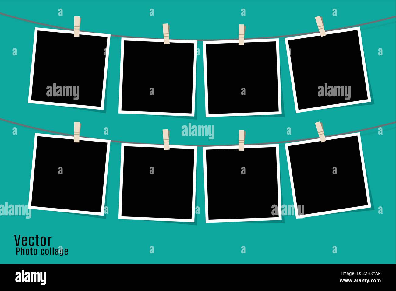 Photo collage banner template Stock Vector Images - Alamy