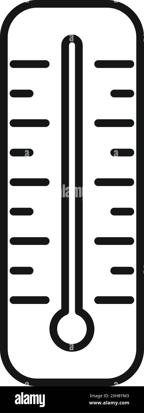 Simple thermometer icon with scale showing increasing temperature Stock ...
