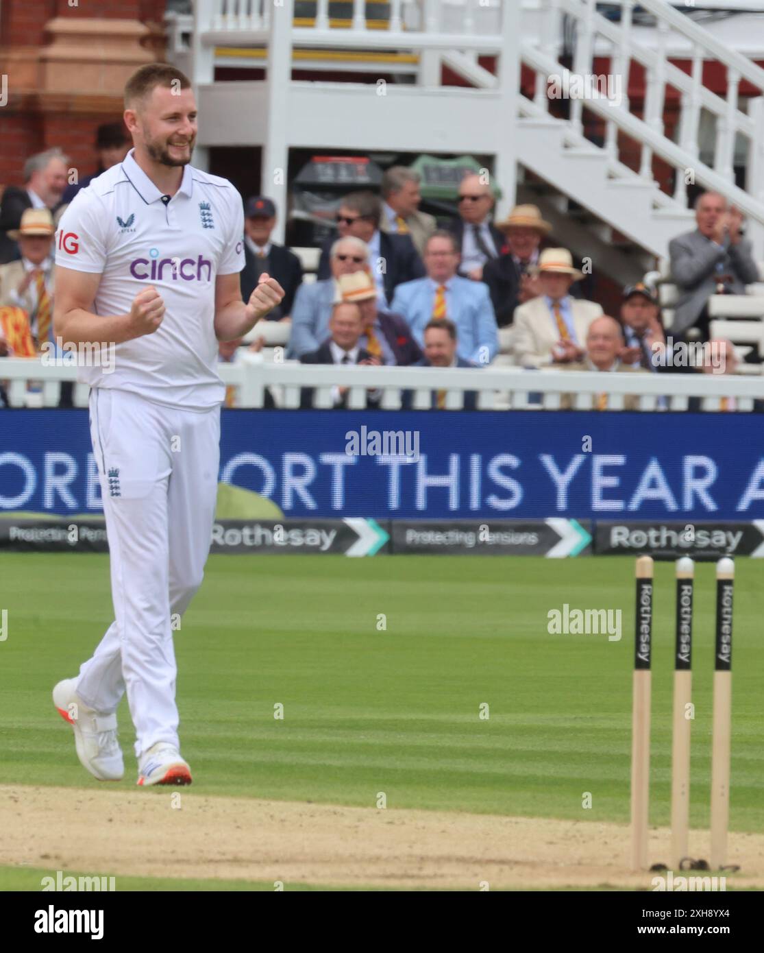 LONDON, United Kingdom, JULY12: England's Gus Atkinson(Surrey) making ...