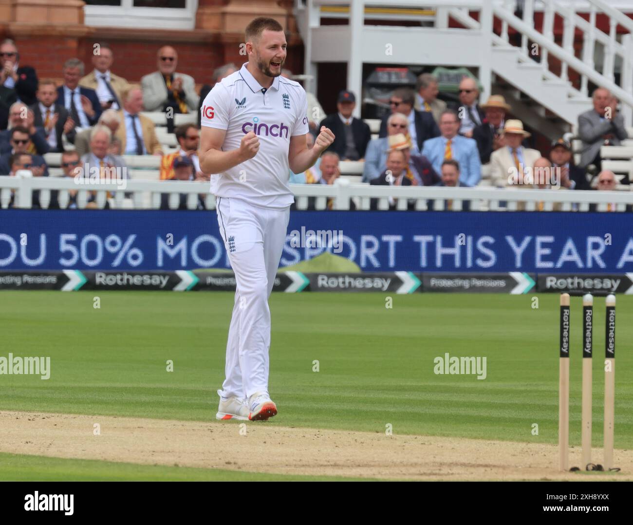 LONDON, United Kingdom, JULY12: England's Gus Atkinson(Surrey) making ...