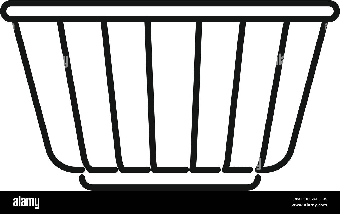 Black wire basket Stock Vector Images - Alamy