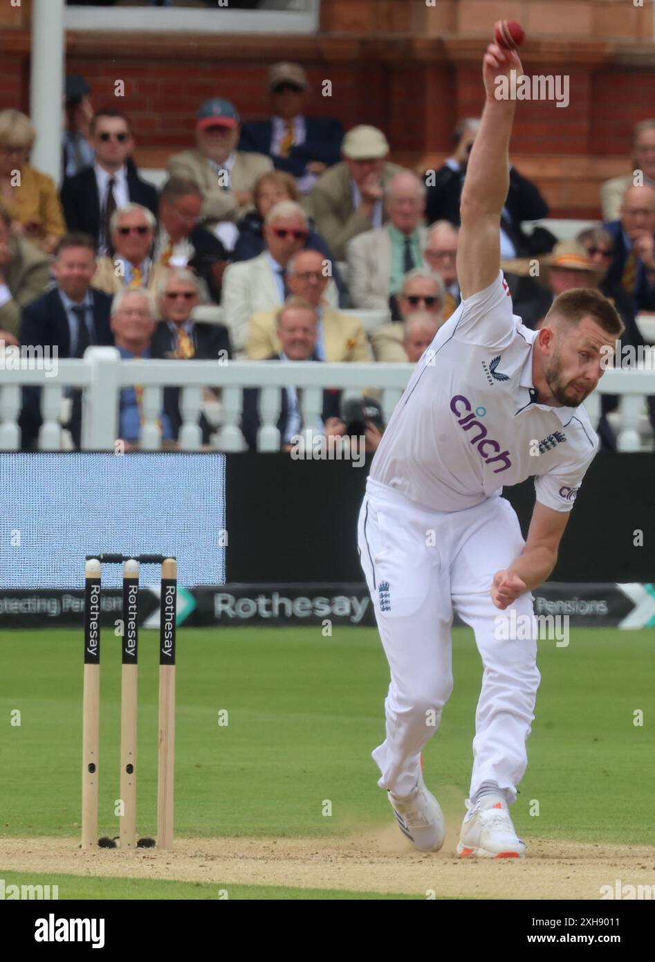 LONDON, United Kingdom, JULY12: England's Gus Atkinson(Surrey) making ...