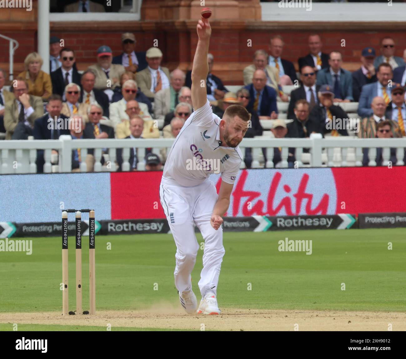 LONDON, United Kingdom, JULY12: England's Gus Atkinson(Surrey) making ...