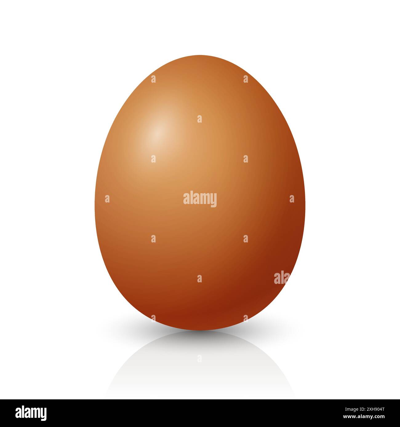 Vector Realistic Brown Chicken Egg Icon Closeup Isolated. Glossy ...