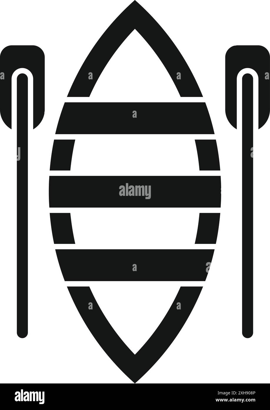 Rowing boat shape Black and White Stock Photos & Images - Alamy
