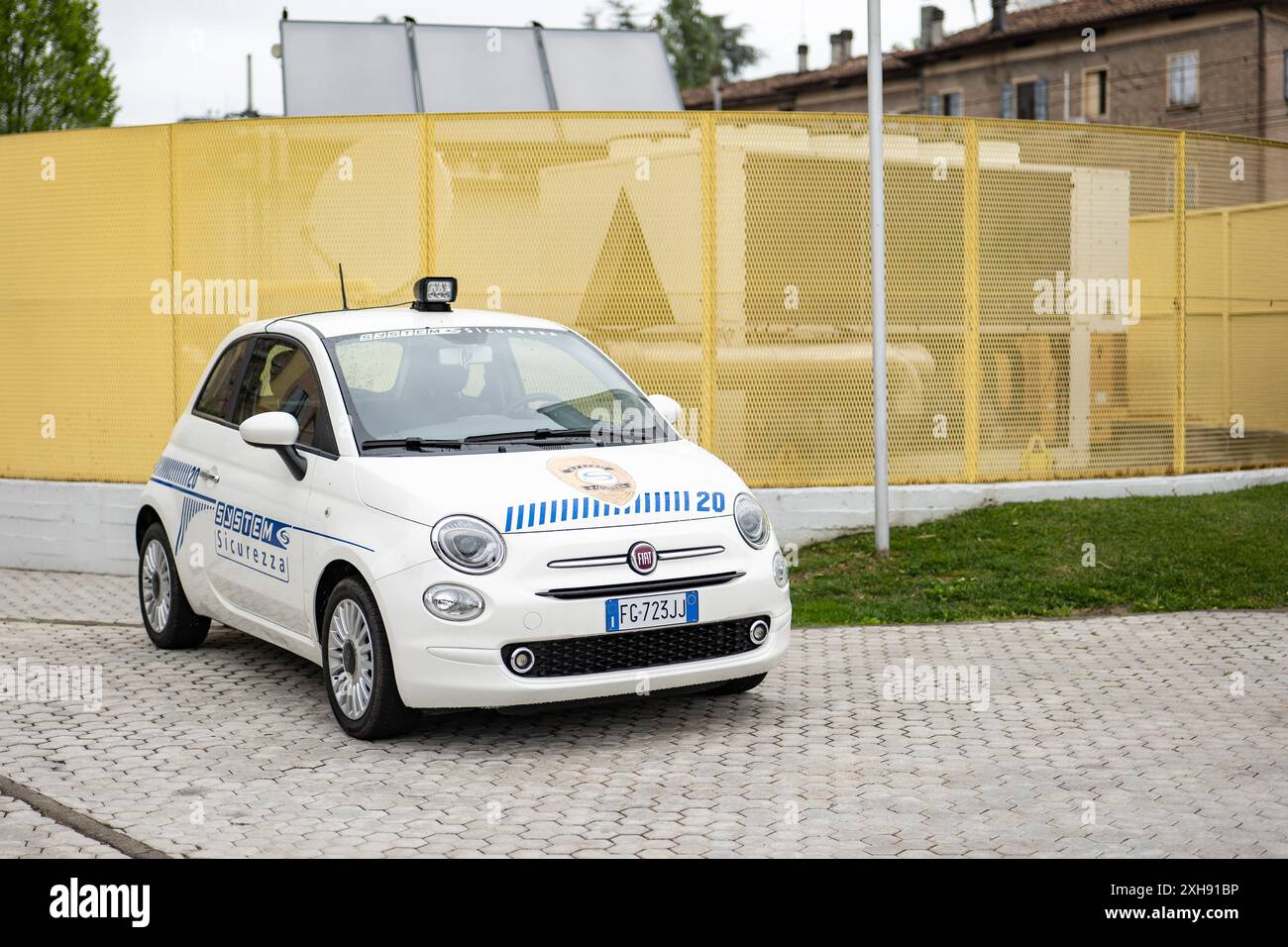 MODENA, ITALY - APRIL 21, 2022: Fiat 500 retro car of System Sicurezza ...