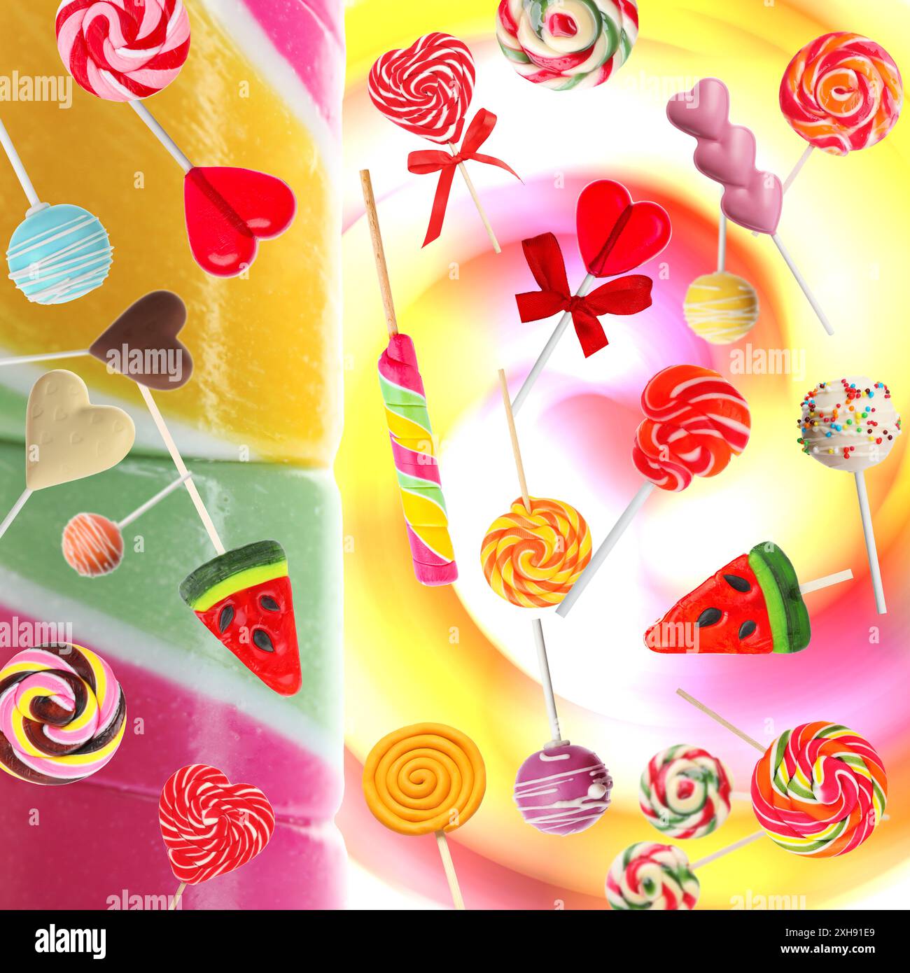 Many sweet candies falling hi-res stock photography and images - Alamy