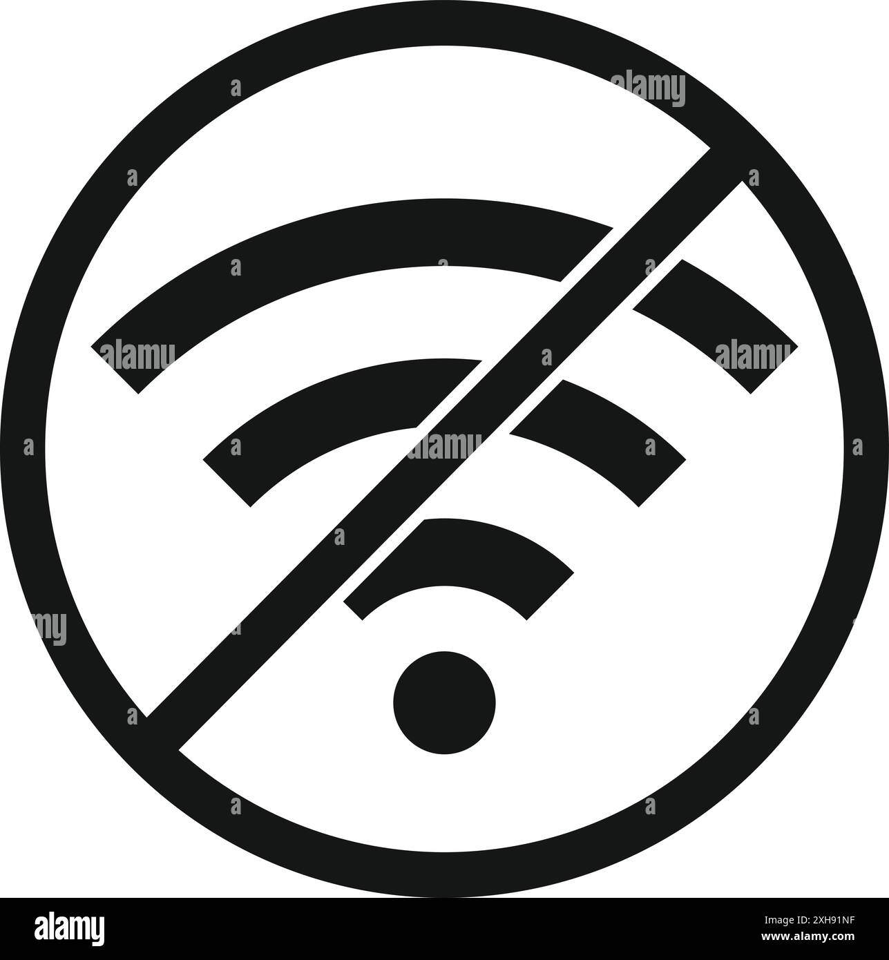 No wifi symbol Black and White Stock Photos & Images - Alamy