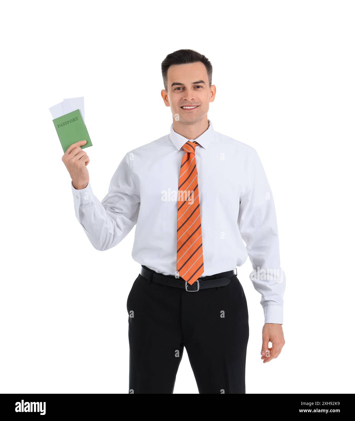 Male flight attendant isolated on white hi-res stock photography and ...