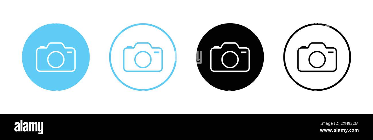 Set of camera icon. Photo camera in flat style. Camera icon, Photo ...
