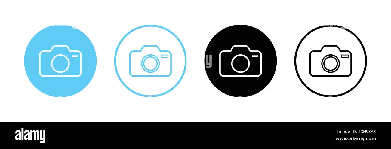 Set of camera icon. Photo camera in flat style. Camera icon, Photo ...