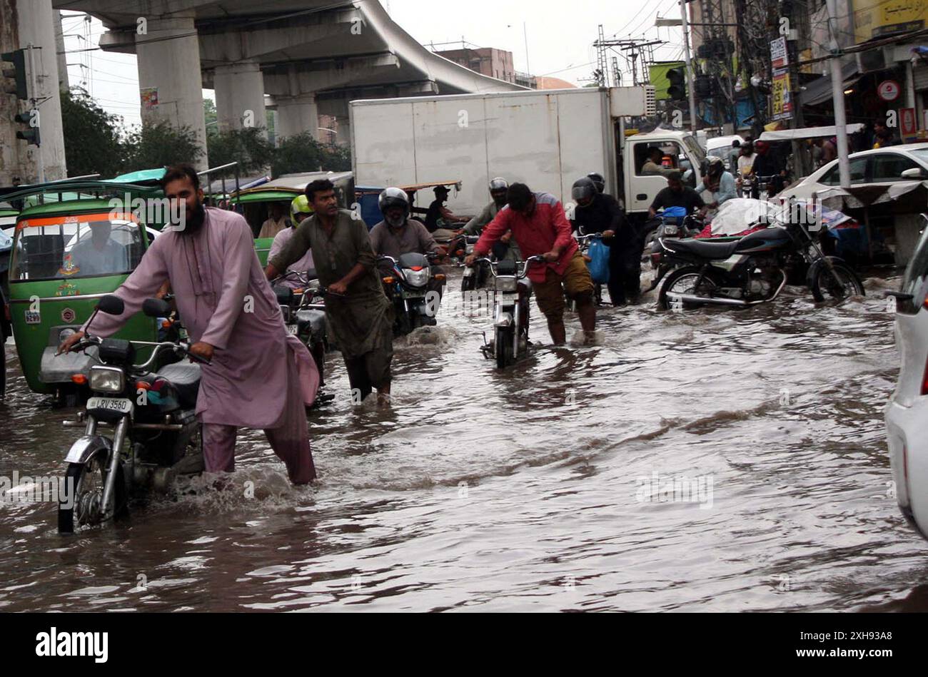 Commuters are facing difficulties in transportation due to stagnant ...