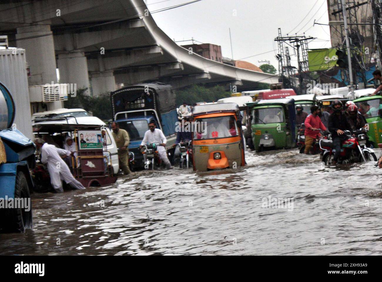 Commuters are facing difficulties in transportation due to stagnant ...