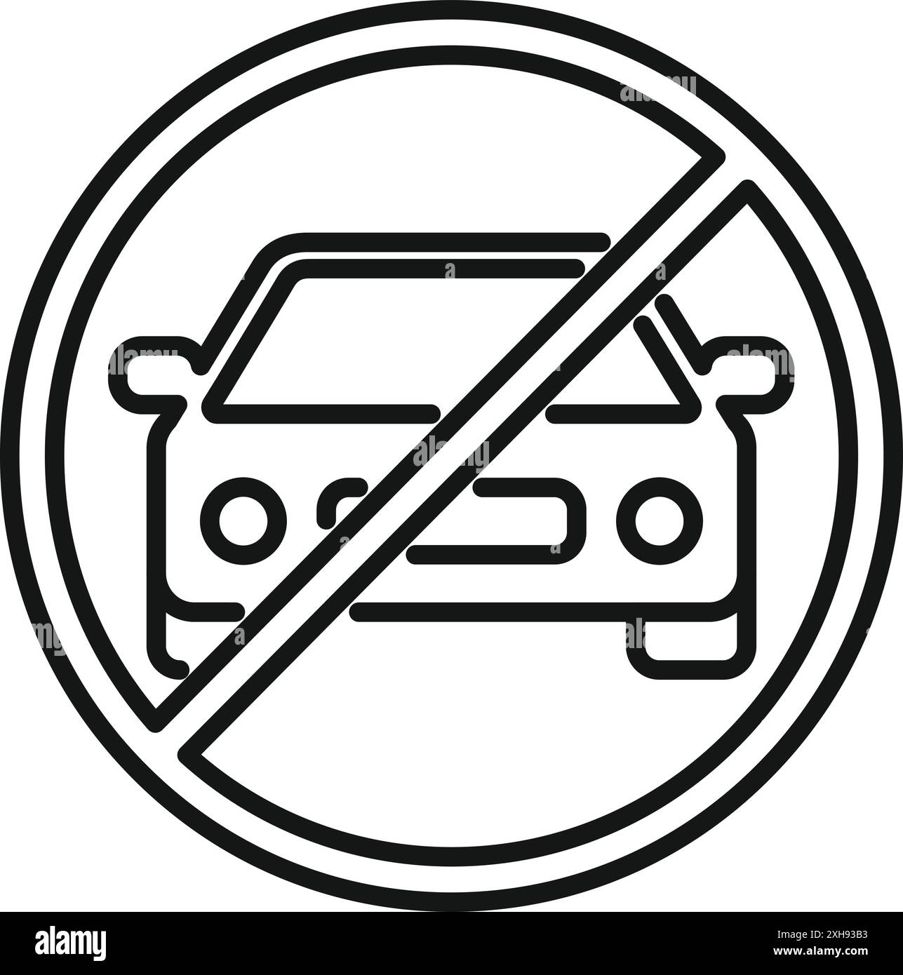 Simple, clear sign indicating a no parking zone, perfect for conveying ...