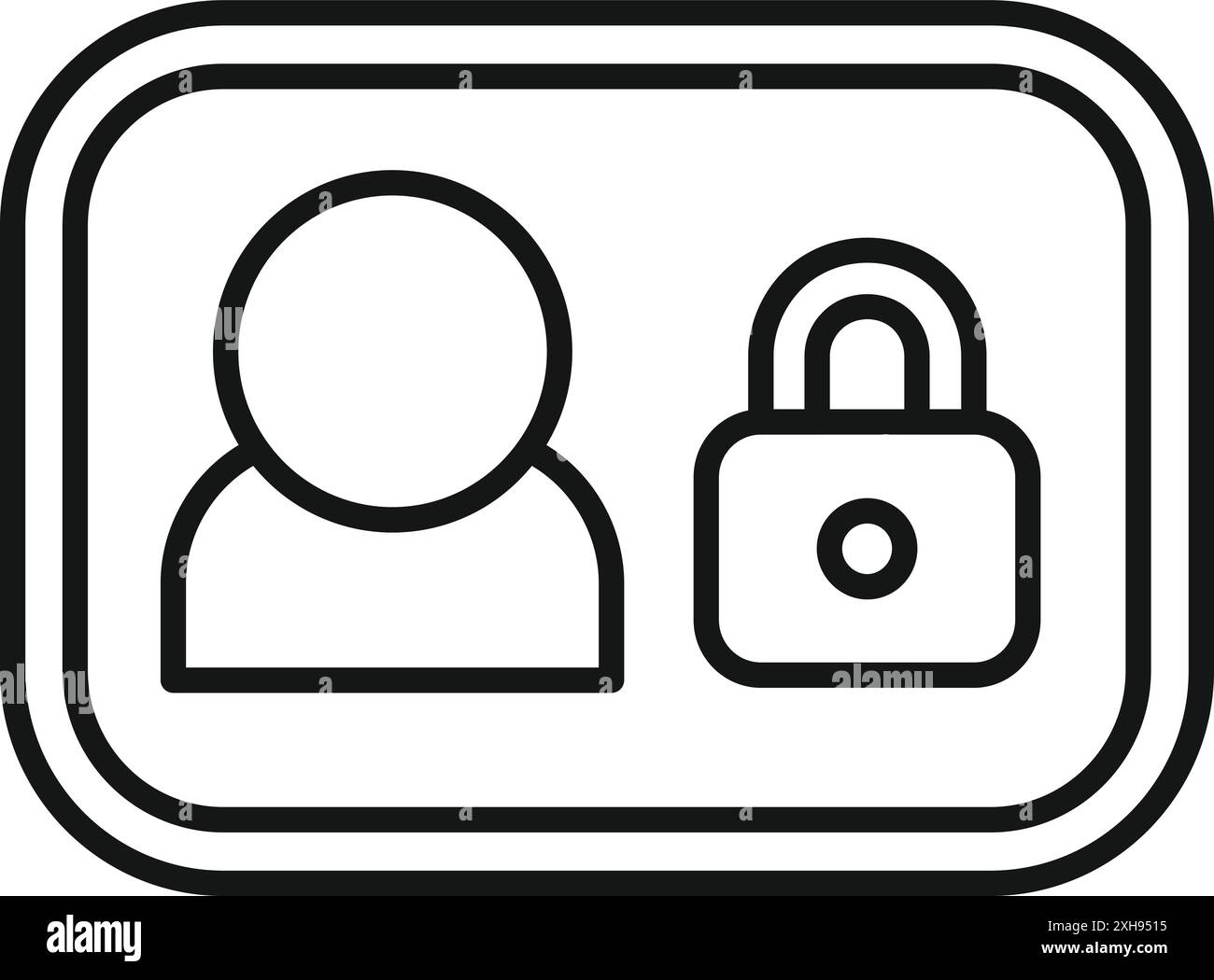 Secure Login System Protecting User Profile With Padlock Icon Symbolizing Online Security And