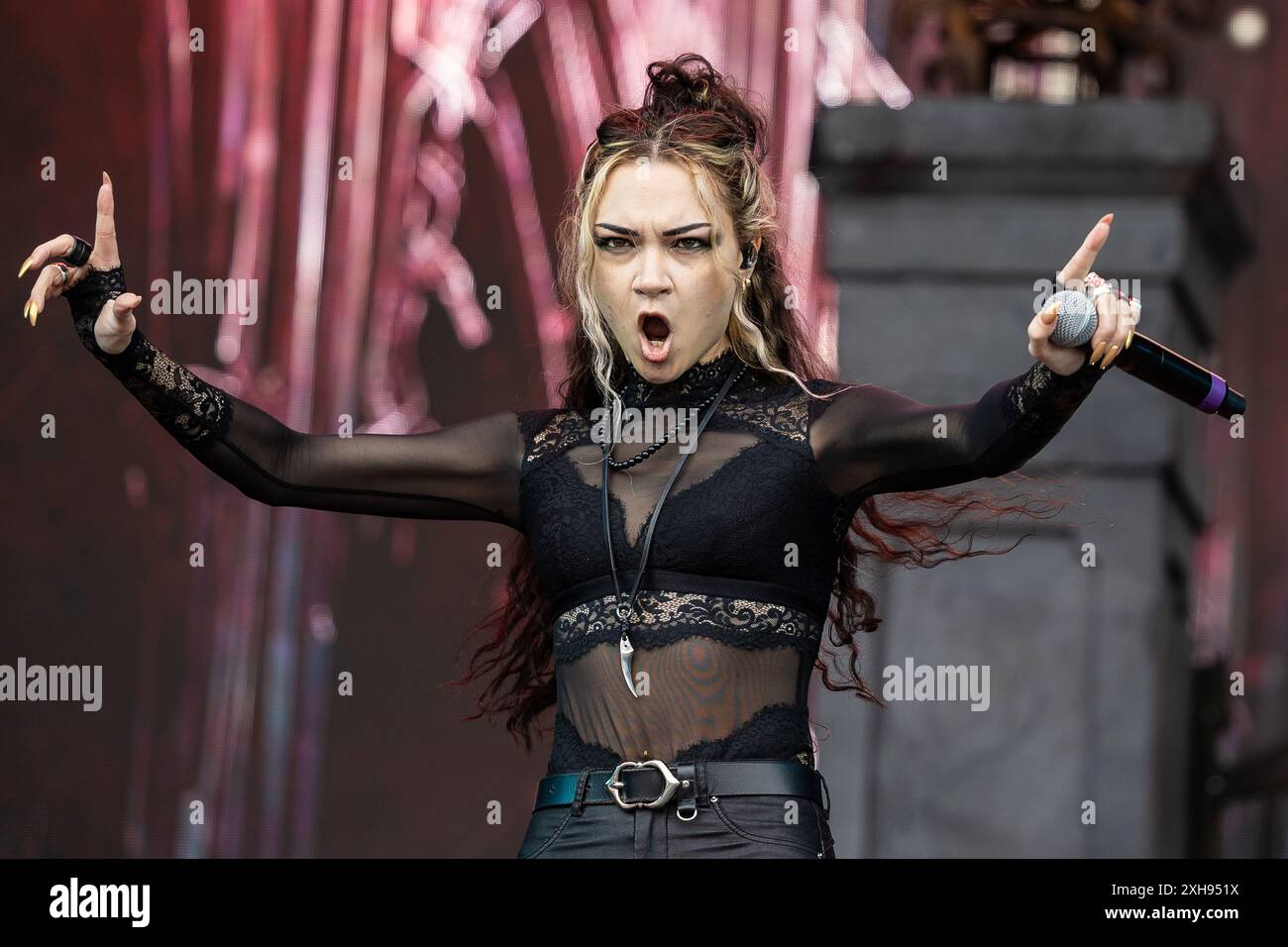 Adrienne Cowan as Avantasia guest singer at Tons of Rock 2024 Stock ...