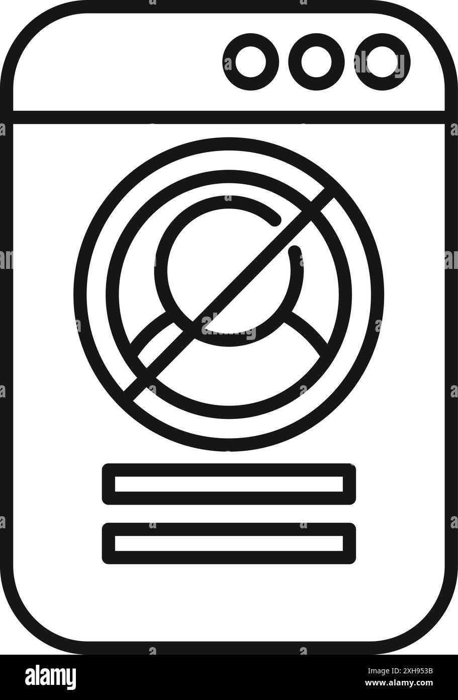 Smartphone is denying access with blocked user icon, depicting account ...