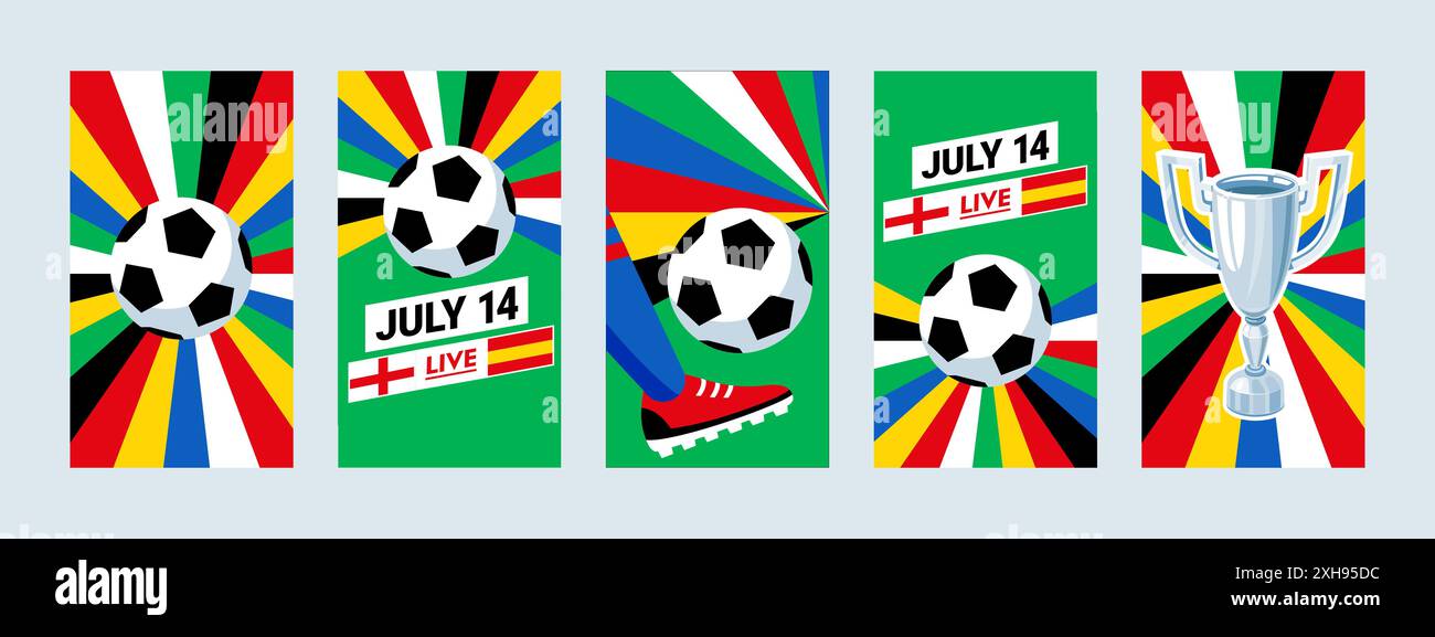 Football championship live stream. Soccer cup banner. Flat style vector ...