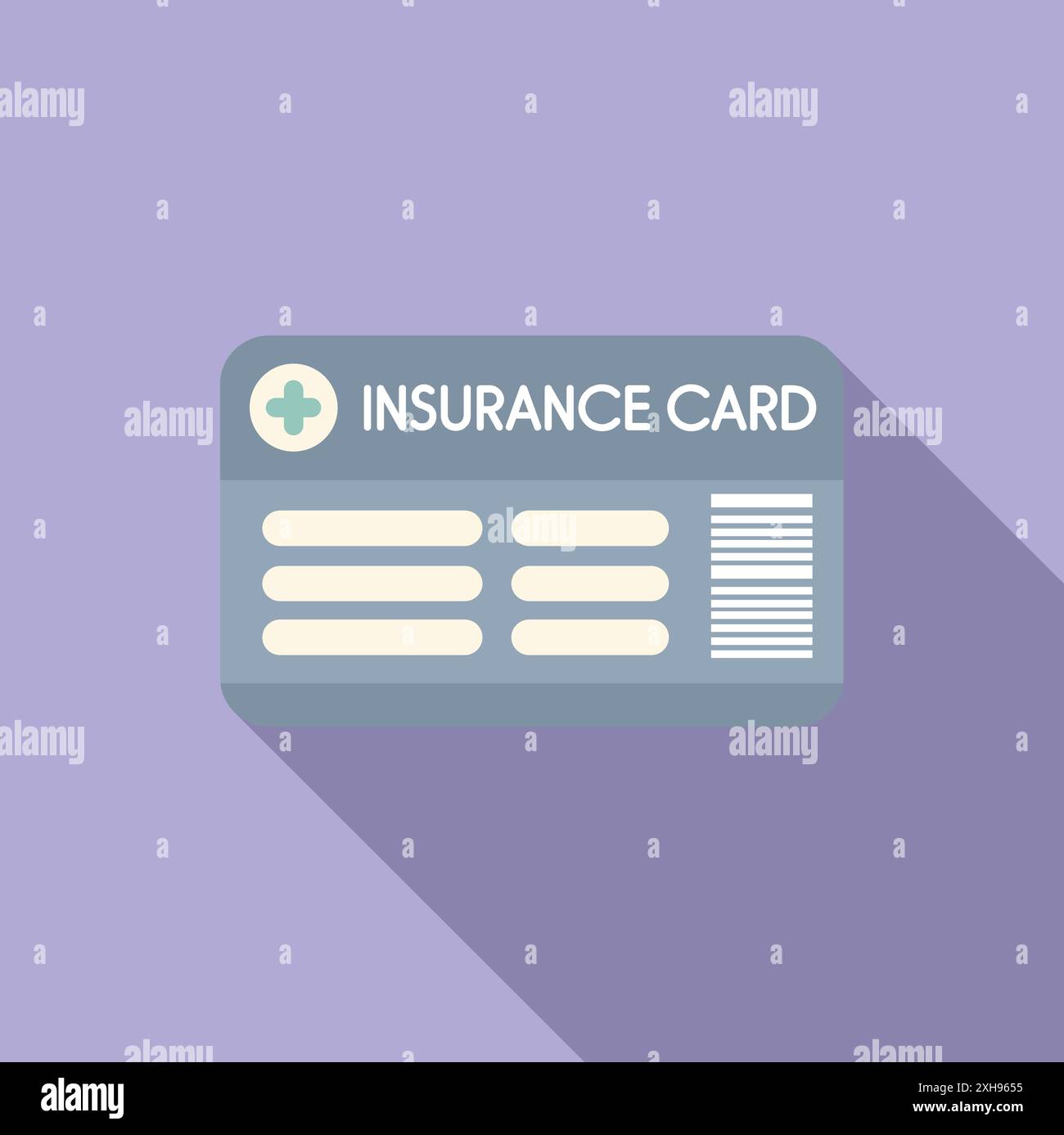 Simple insurance card representing health coverage and medical expenses ...