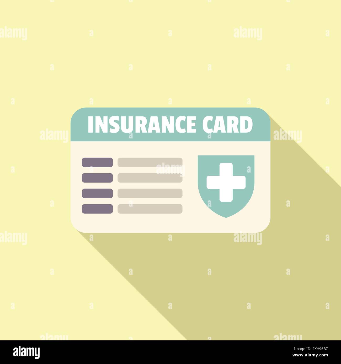 Insurance card providing essential healthcare coverage details Stock ...