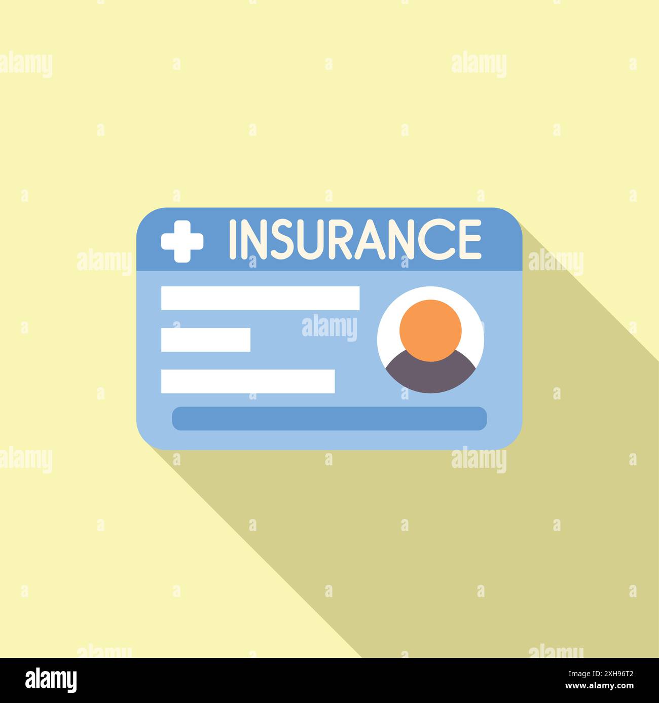 Blue insurance card with personal information and space for a name ...