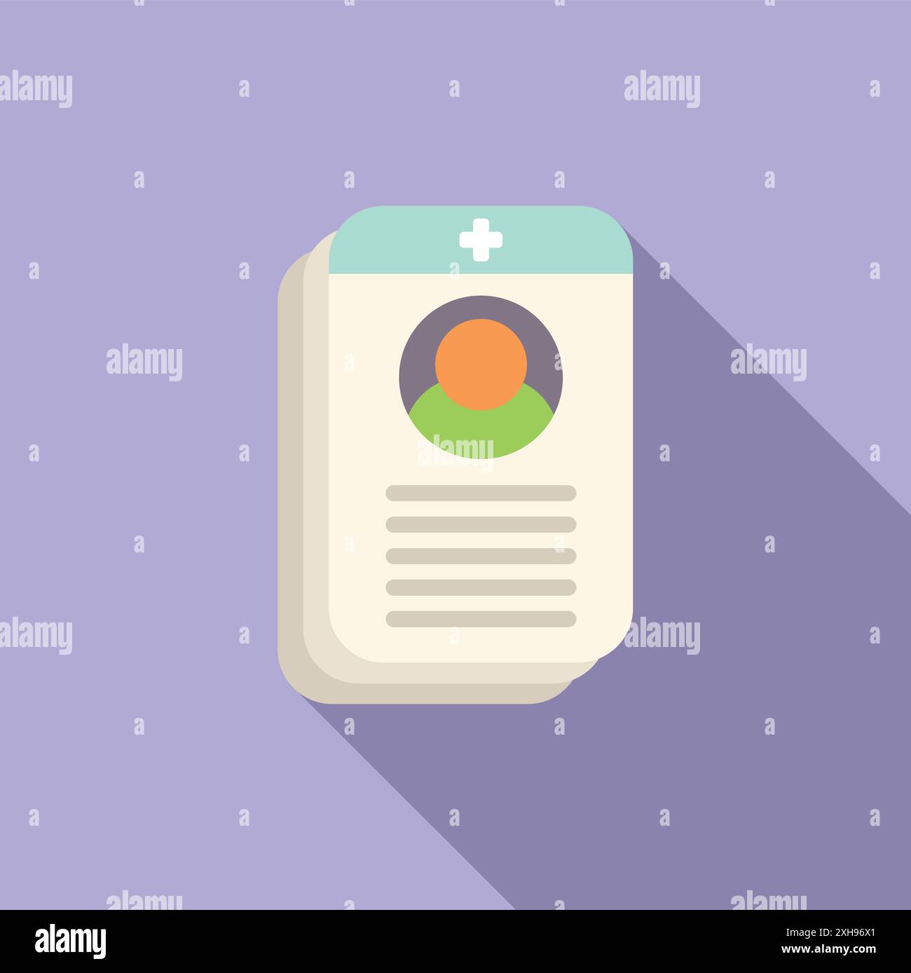 Patient medical record card is displaying personal information and ...