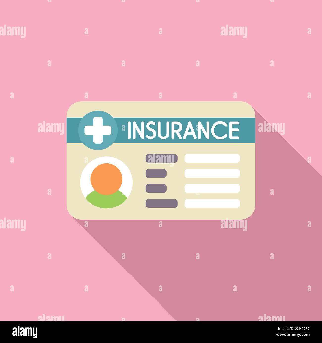 Illustration of a medical insurance card ensuring healthcare access and ...
