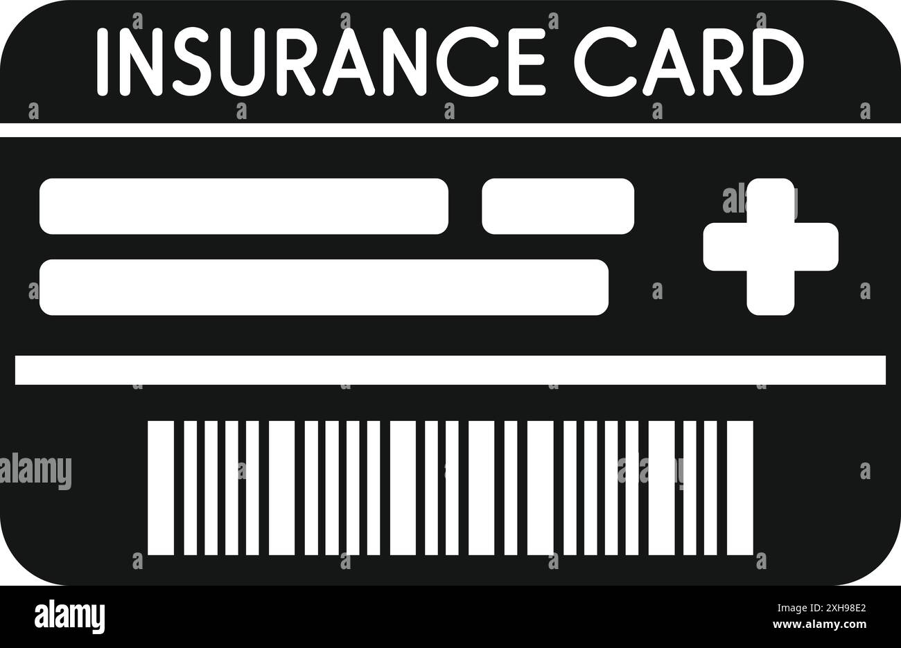 Black and white image of an insurance card representing healthcare ...
