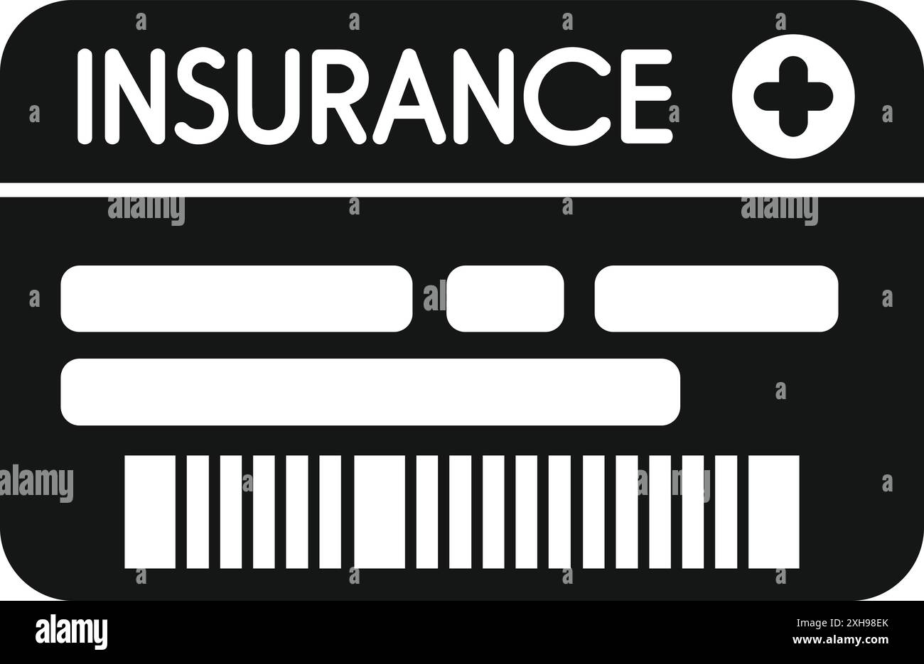 Black and white insurance card guaranteeing healthcare coverage and ...