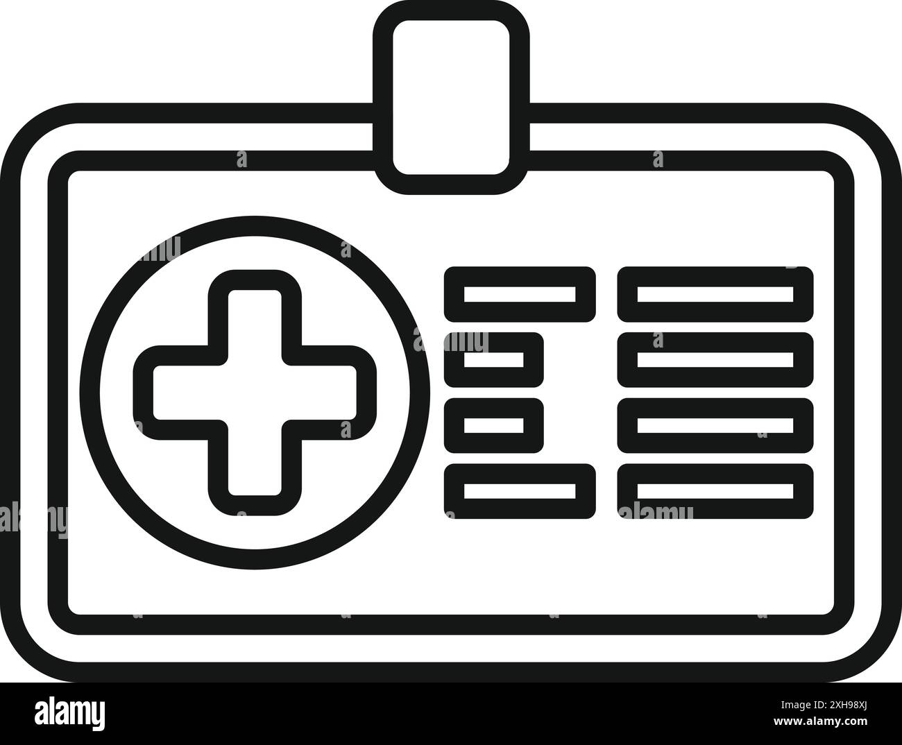 Medical id card with cross showing healthcare professional identity for ...