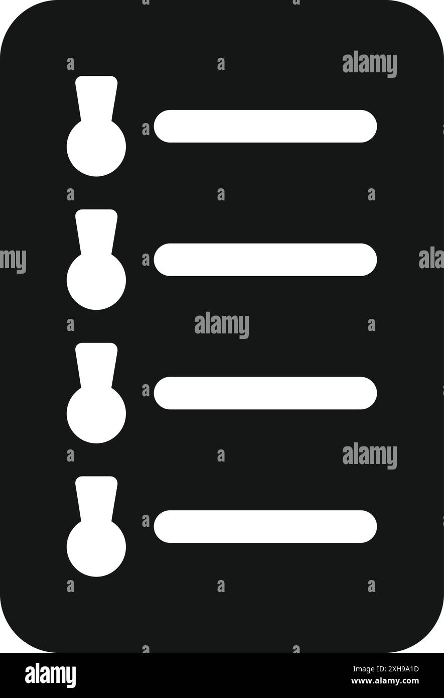 Simple black and white icon showing a checklist with tasks completed ... Simple black and white icon showing a checklist with tasks completed ...