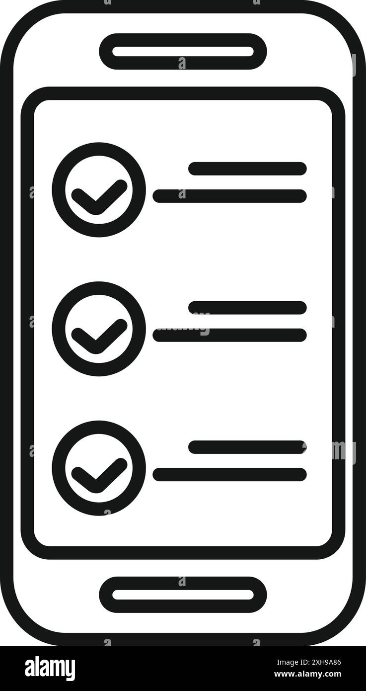 Smartphone displaying a completed checklist, emphasizing productivity ...