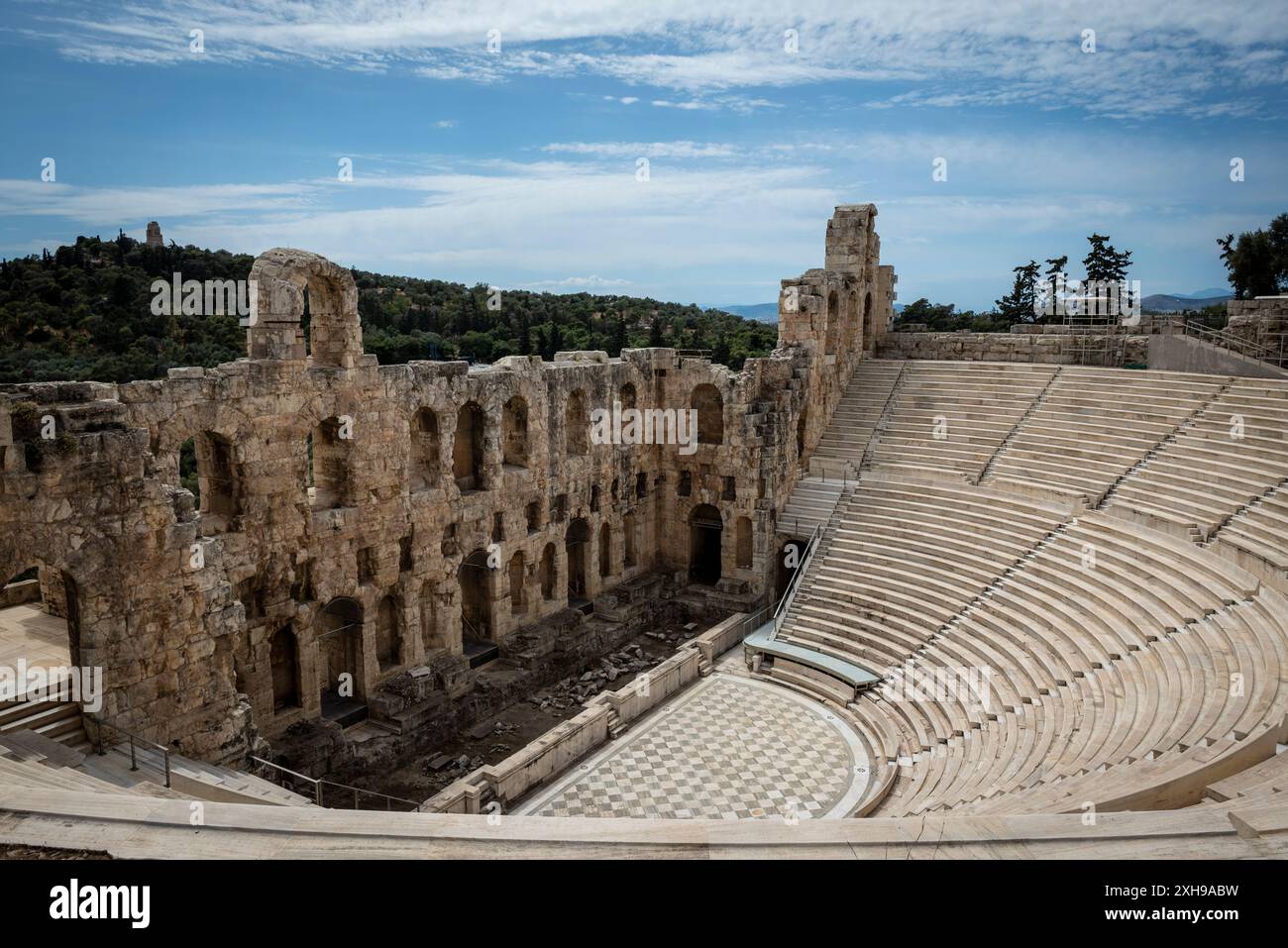 Odeon of Herodes Atticus, a stone Roman theatre structure located on ...