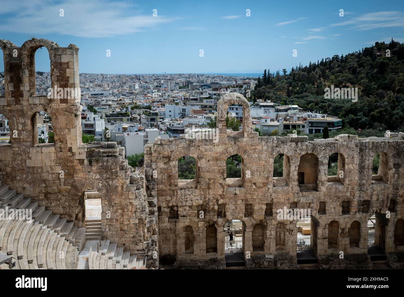 Odeon of Herodes Atticus, a stone Roman theatre structure located on ...