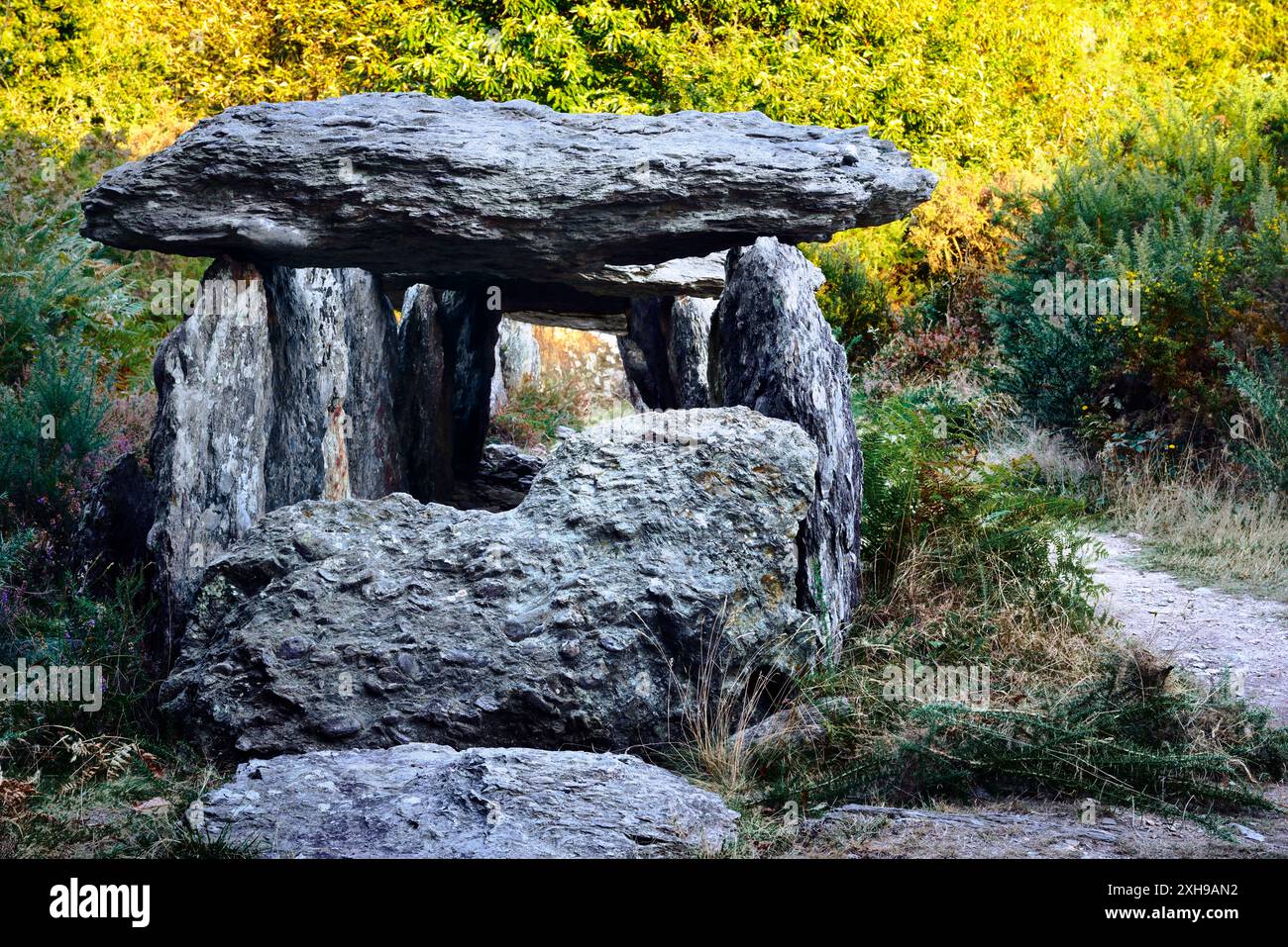 Saint-Just, Brittany, France. Prehistoric passage grave allee couverte ...